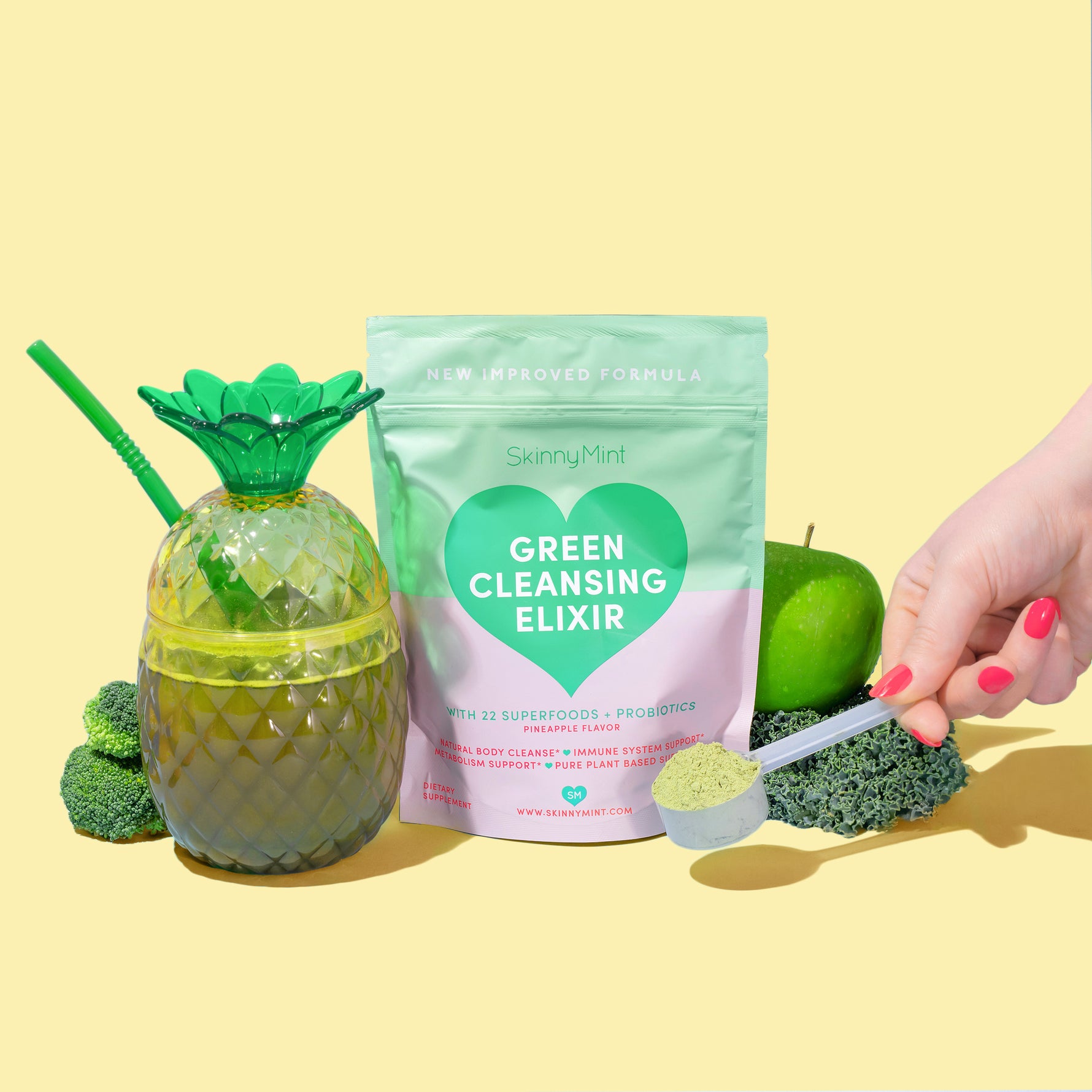 Green Cleansing Elixir: Boost Nutrition - SkinnyMint