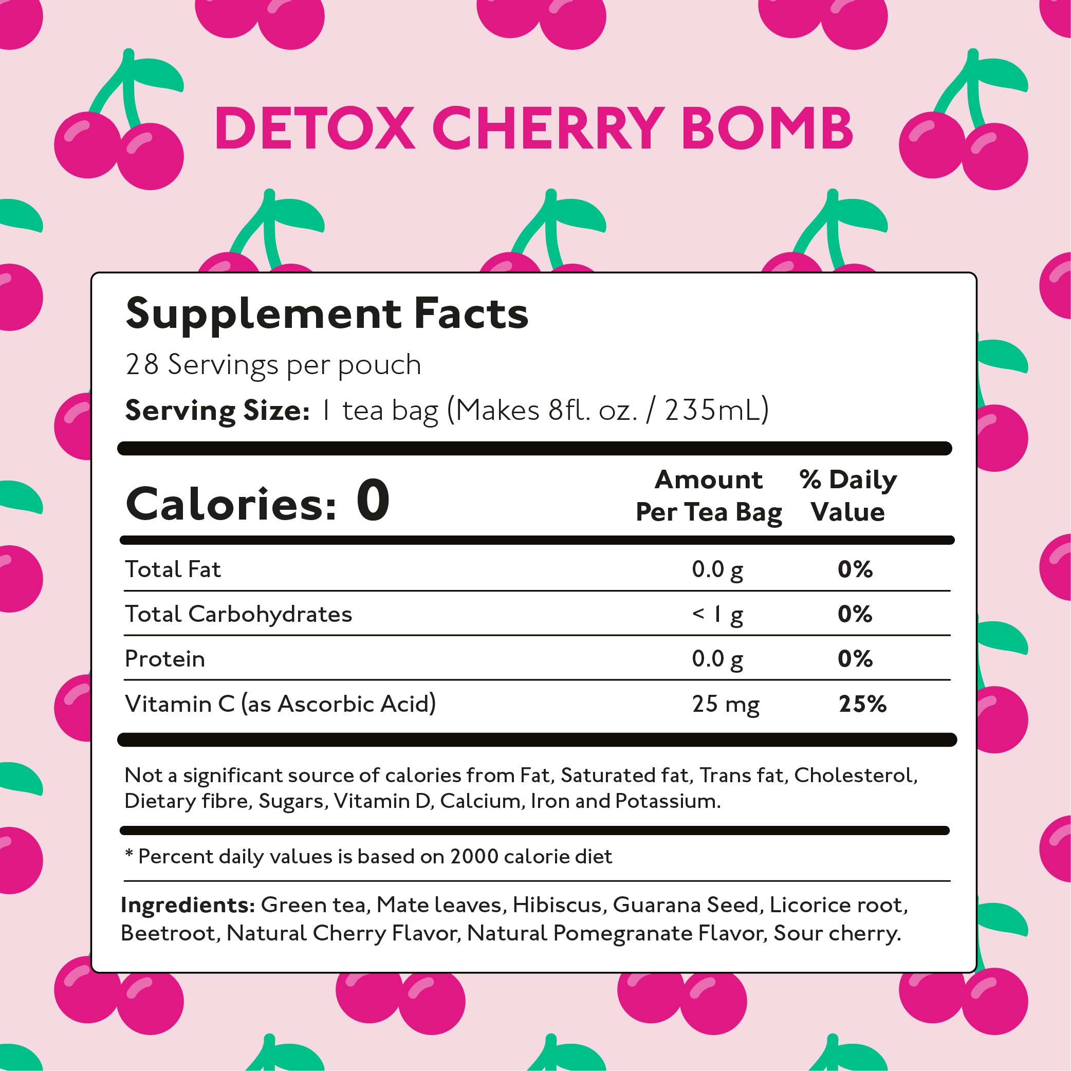 Detox Cherry Bomb: Superfood Detox Tea - SkinnyMint